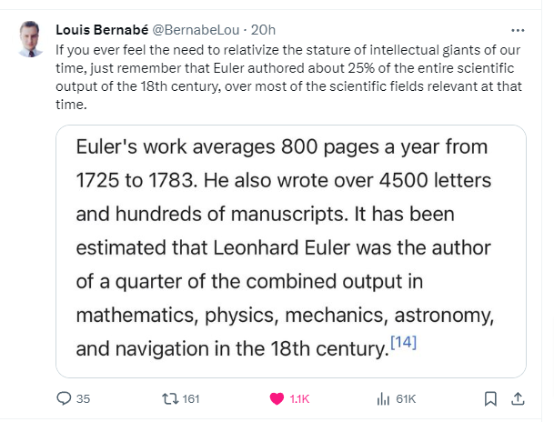 Leonhard Euler was an intellectual giant of the 1700s – mathewingram ...