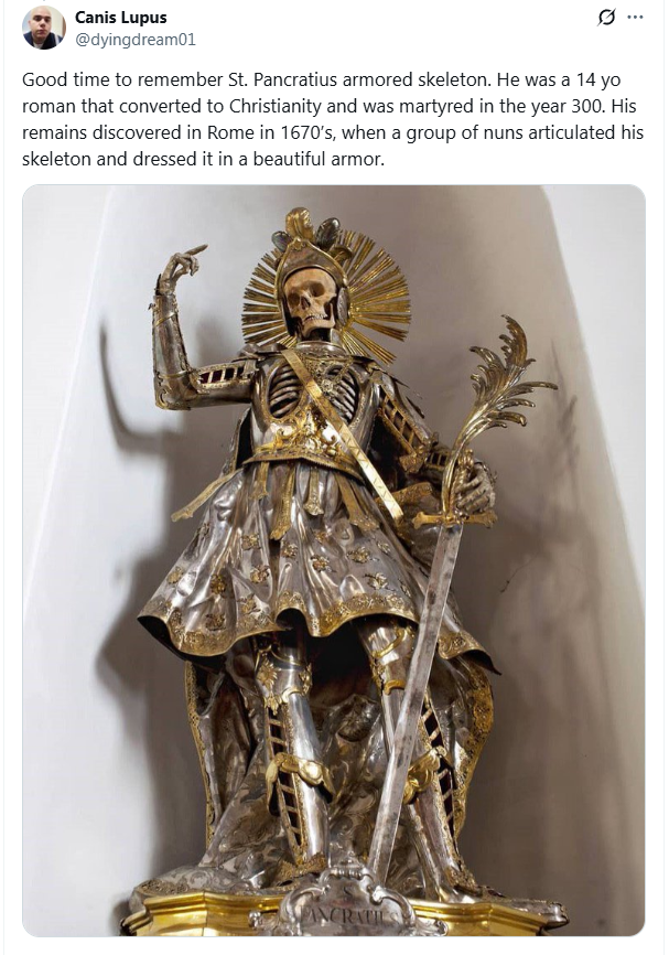 Saint Pancratius and his armored skeleton – mathewingram.com/work